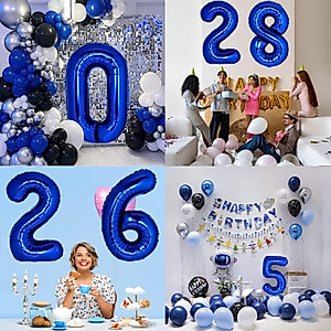 Huge 40 Inch Navy Blue Number 1 Balloon One Balloon for First Birthday Decors Kids Boys Girl Helium Hot Blue Theme Party Number 1 Balloon 1st Balloons Birthday for Anniversary Decors Baby Shower