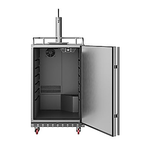 EdgeStar KC7000SSOD Full Size Tower Cooled Built-In Outdoor Kegerator - Stainless Steel
