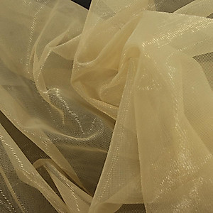 Corset Mesh Fabric for Sewing, Non Stretch Net for Making Transparent Corsets, Soft & Strong Netting for Couture Dress, Wedding, Prom Gown,5 Yards Long 60" Wide (Light Nude, 5 Yard pre Cut)