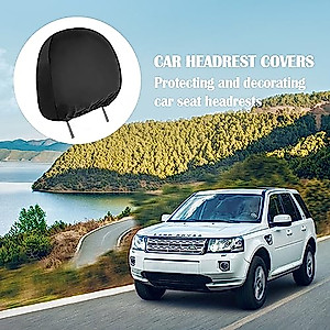 4PCS Headrest Covers for Cars,Breathable Fibre Car Headrest Covers for Car Decorations & Protections,All-Season Universal Car Interior Accessories Fits Truck SUV Car Seat Headrest Pillow