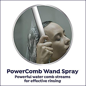 Waterpik High Pressure Handheld Wand and Rain Shower Head Combo with 8-Foot Long Metal Hose, BodyWand Spa System with 7 Spray Modes for Hair and Body, Chrome