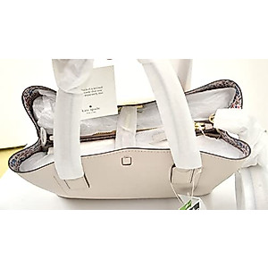 Designer Kate New York Women's Hadley Road Small Dina Top Handle Handbag Tote in Tusk Light Cream light Beige