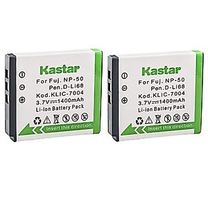 Kastar Battery (1-Pack) for Fujifilm NP-50, Kodak KLIC-7004, Pentax D-Li68 and Fujifilm FinePix Fuji FinePix Camera, Kodak EasyShare Cameras and Pentax Cameras (Detail Models in The Description)