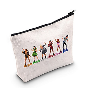 G2TUP The Musical Queens Inspired Gift British History Cosmetic Bag Makeup Bag Musical Theater Fan Gift (British History White Bag)
