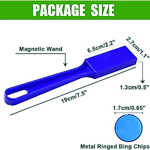 Dacefloy Magnetic Bingo Wand with Metal Ringed Chips for Counting School/Game Chips Plastic Markers Education STEM Tool for Students
