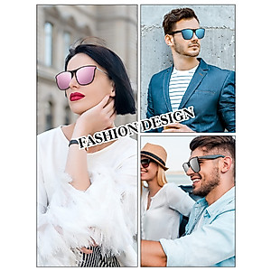 Frienda 3 Pair Oversize Polarized Clip-on Sunglasses Large Anti-glare TR90 Frame Flip up Driving Glasses for Women Men (Yellow)