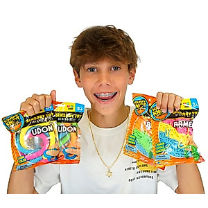 Ramen & Udon Textured Stretchy Noodles (2 Packs) Strings and Super Sensory Fidget Toys for Adults and Kids Stocking Stuffers Fidget Pack. Autism, Anxiety Tactile Toy Kids Party Favor R&U-4799-2s