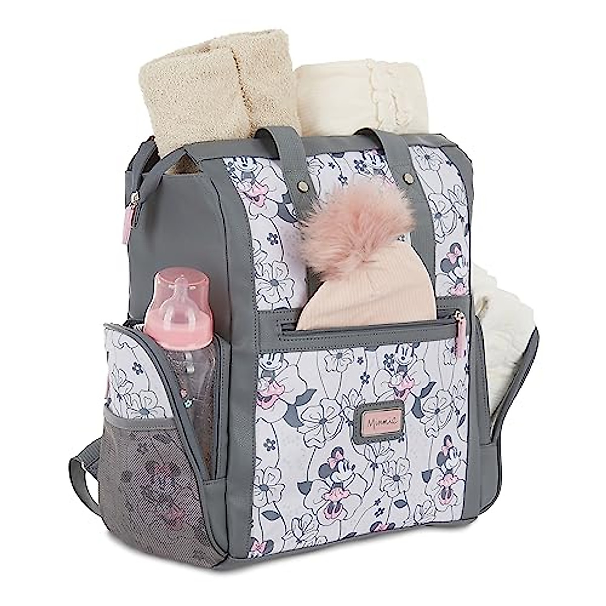 Disney Baby Diaper Bag, Minnie Mouse Convertible Tote/Backpack