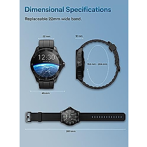 Quican Smart Watch for Men Women, iPhone Android Compatible Fitness Watch, Activity Tracker with Heart Rate, Sleep Monitor, Step Calorie Counter, Bluetooth Watch Support 100+ Sports, IP68 Waterproof