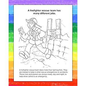 ZOCO - My Heroes - Police, Fire, EMTs - Kids Coloring Books (25 Bulk Pack, Without Crayons) - Community Relations & Promotional Handout - Games, Puzzles, Activities for Children