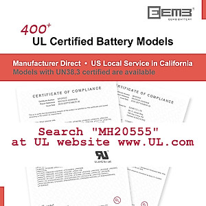 EEMB 3.7V Lipo Battery 1400mAh 112945 Lithium Polymer ion Battery Rechargeable Lithium ion Polymer Battery with JST Connector Make Sure Device Polarity Matches with Battery Before Purchase!!!