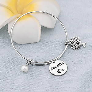 BEKECH Spanish Grandma Jewelry Abuelita Expandable Wire Bangle Bracelet Abuela Jewelry Mother’s Day Gift for Abuelita