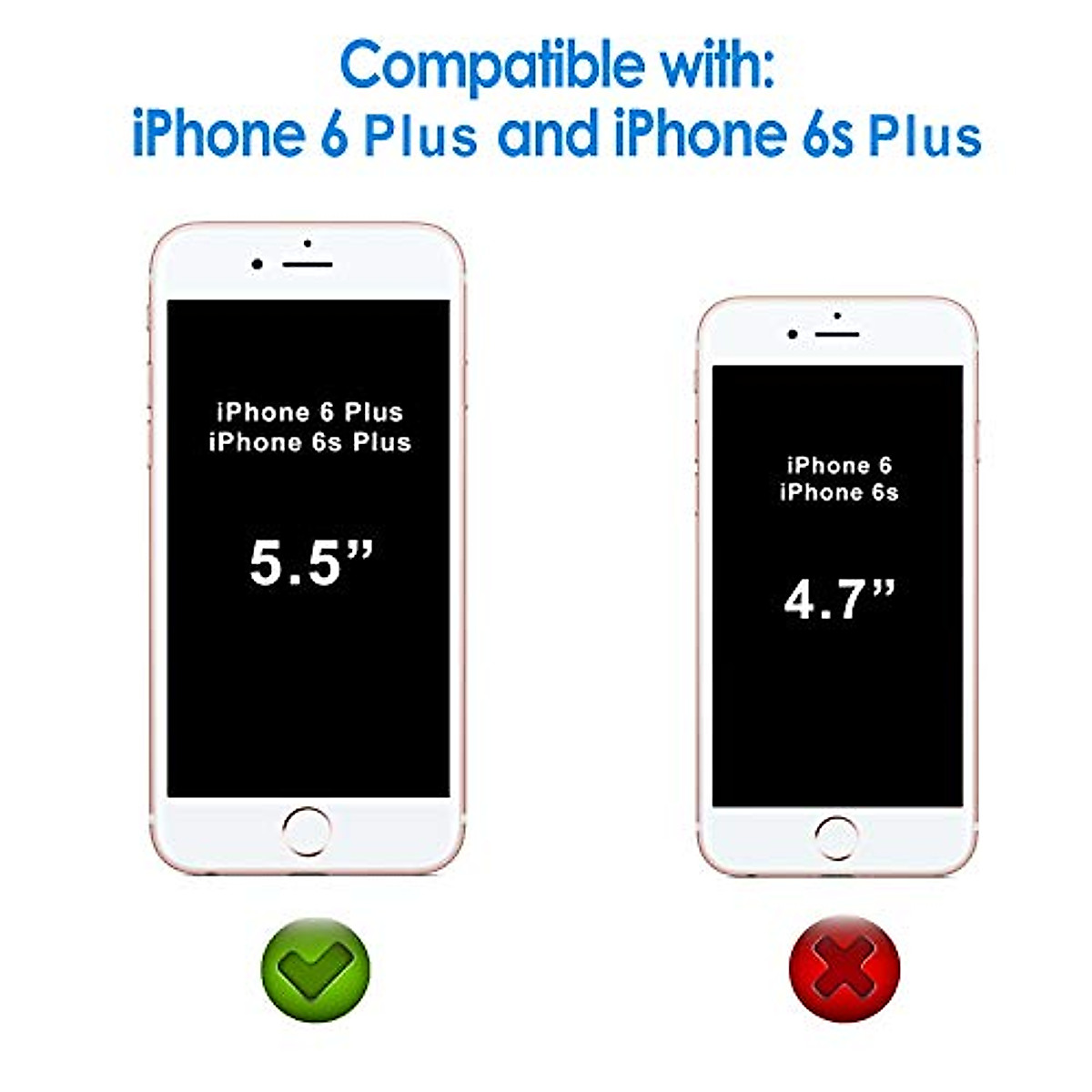 JETech Screen Protector for iPhone 6 Plus and iPhone 6s Plus, 5.5-Inch, Tempered Glass Film, 2-Pack