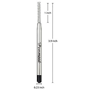 Ballpoint Pen Refills with Spring for Penneed B5/B6/B8 Pen, Parker Waterman Compatible Ballpoint Pen Refills Twist Action Medium Point 1.0mm Pack of 10(Black Ink)