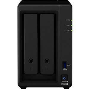 Synology DiskStation DS720+ NAS Server for Business with Celeron CPU, 6GB Memory, 4TB HDD Storage, DSM Operating System