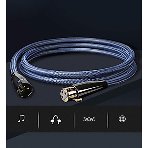 SKW Single OFC Balanced XLR Male to XLR Female 3 PIN Microphone Cable (3.2ft, 1M)