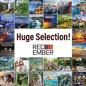 RED EMBER D'ck Pics in Nature Mini 2024 Wall Calendar 12 Month | 7" x 14" Open | Thick & Sturdy Paper | Giftable | Calendar 2024