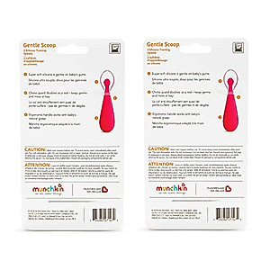 Munchkin® Silicone Scoop™ Trainer Spoons with Choke Guard for Baby Led Weaning, 4 Count, Blue/Green