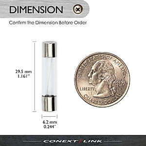 Conext Link AGC 7.5-25 Nickel Glass Tube Fuse 25 Pack [7.5 Amp] （14375）