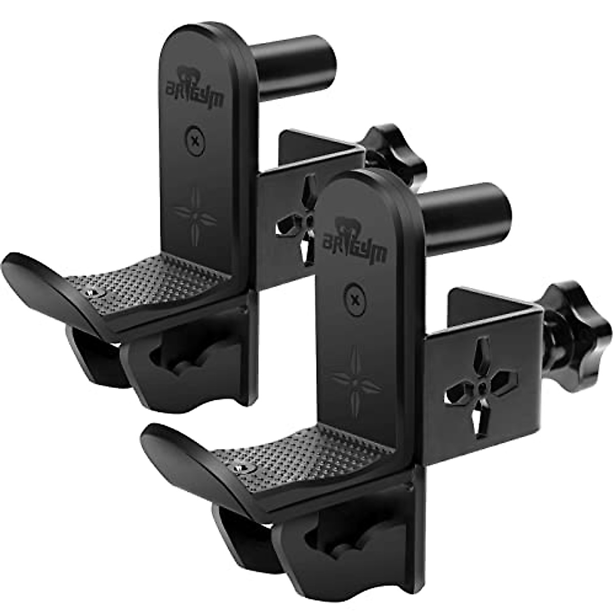 BRTGYM J Hooks Power Rack for 2x2 Squat Rack Power Cage with 1" Holes, 1000lbs Capacity J Cups, 5GA Steel Constructed