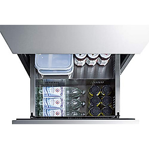 Summit Appliance ADRD24PNR 24" Wide 2-Drawer All-Refrigerator, ADA Compliant; Panel-ready Drawer Fronts (Panels NOT Included); 4.8 cu.ft Capacity; Door and Temperature Alarms; Frost-Free