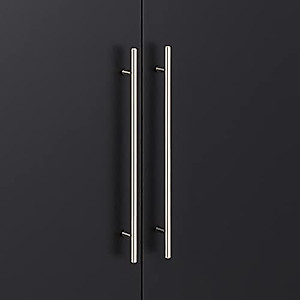 Prepac HangUps Large Storage Cabinet - Immaculate Black 36" Cabinet with Storage Shelves and Doors; Ideal for Bin and General Storage Solutions