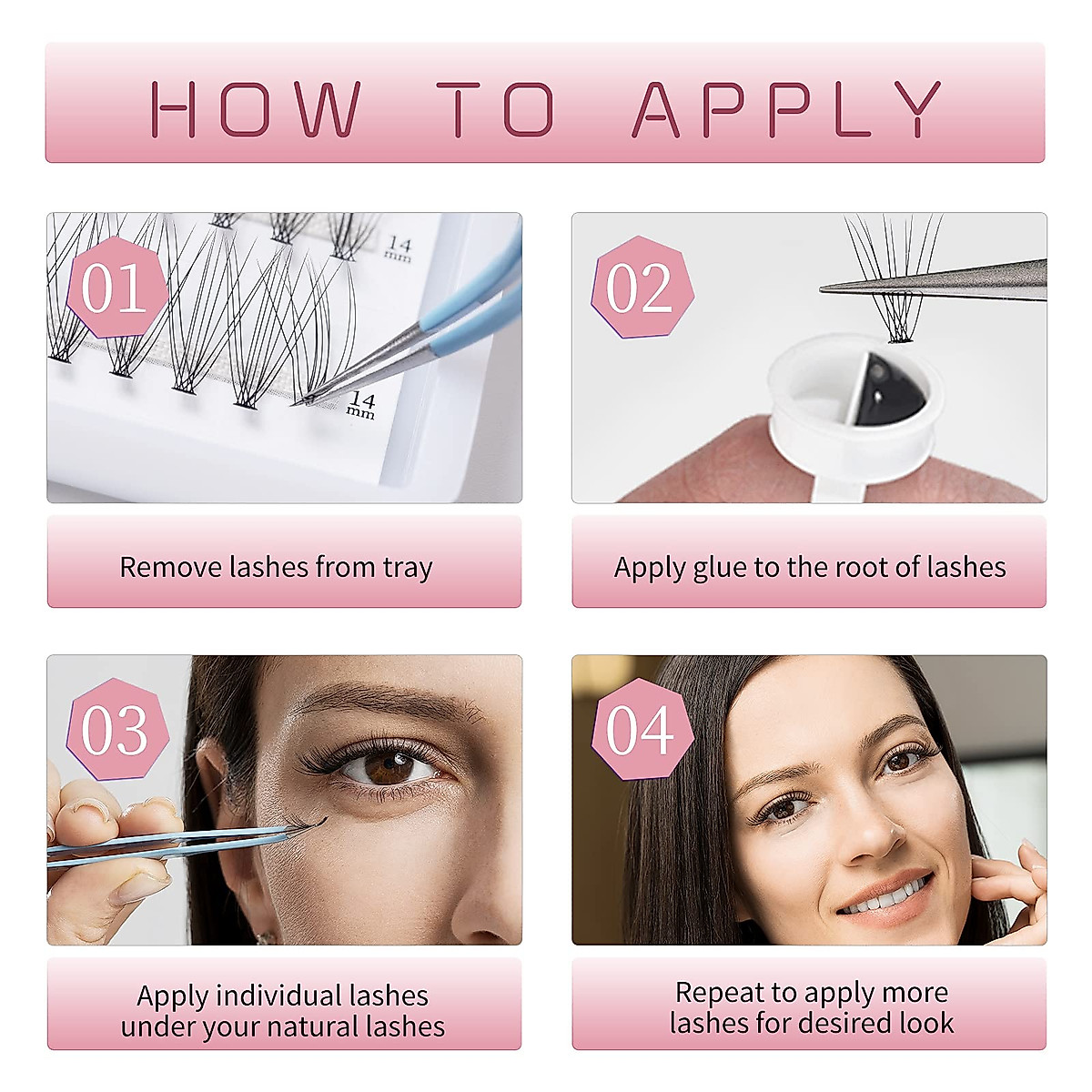 LANKIZ Lash Clusters DIY Lash Extensions Individual Lashes Natural Eyelash Clusters Extensions 160PCS (Cluster-27)