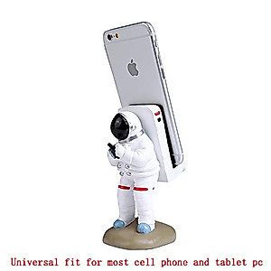 GOODKSSOP Cute Funny Cell Phone Stand, Upgraded Unique Astronaut Style, Durable Resin Material, Universal for iPhone and All Mobile Phones Tablet PC Desktop Holder Desk Mount