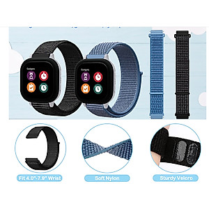 JMsmilestore Nylon Band Replacement 20mm for Gizmo Watch 3,2,1- Gabb Watch - Replacement Gabb Watch Bands for Boys and Girls (Light Green)