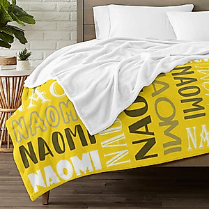 Dr.TOUGH Personalized Blankets for Kids Personalized Blankets and Throws Personalized Name Blanket for Kids Adults Birthday (Color 22,40''×50'')