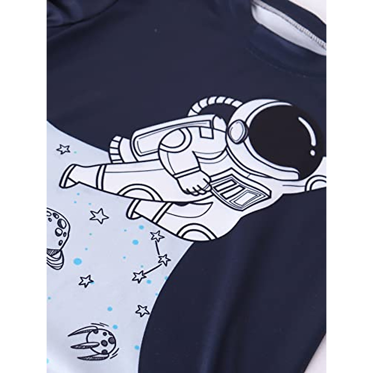 Vopawetty Boys Clothing Sets Athletic Short Sleeve T-Shirt and Shorts Outfit Set Flying Astronaut - 10 Years