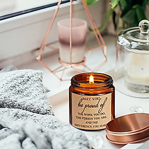 10 Pcs Jars Scented Soy Candles 3.5 oz May You Be Proud of The Difference You Make Candles Thank You Gifts for Employee Appreciation Gifts Secretaries Gifts (Black)