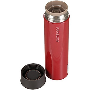 LOCK & LOCK Colorful Stainless Steel Vacuum Insulated Thermal Travel Mug 13.5oz Red, 13.5 oz