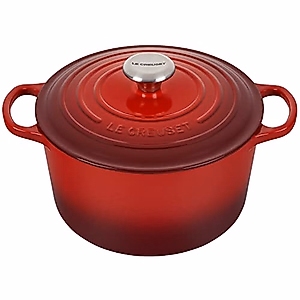 Le Creuset Enameled Cast Iron Signature Deep Round Oven, 5.25qt., Cerise