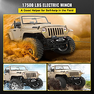 VEVOR 17500Ibs Truck Winch, Black