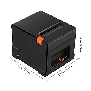 CATIEBYE Black Thermal Printer Thermal Pos Printer Thermal Paper Printer Abs Thermal Shipping Printer