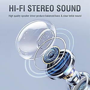 CelsusSound Bone Conduction Headphones with Noise-Canceling MIC, Bluetooth Waterproof Sport Headphone, Open Ear Stereo Headphones up to 10H of Music and Calls, Wireless Headset for Running and Workout