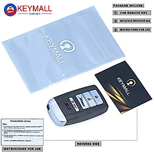 Keymall Car Smart Key Fob Keyless Entry Remote Key Replacement for Acura MDX 2014-2020 for Acura RDX 2016-2018 (FCC ID:KR5V1X P/N:A2C32523200) ID47 Chip 4 Buttons