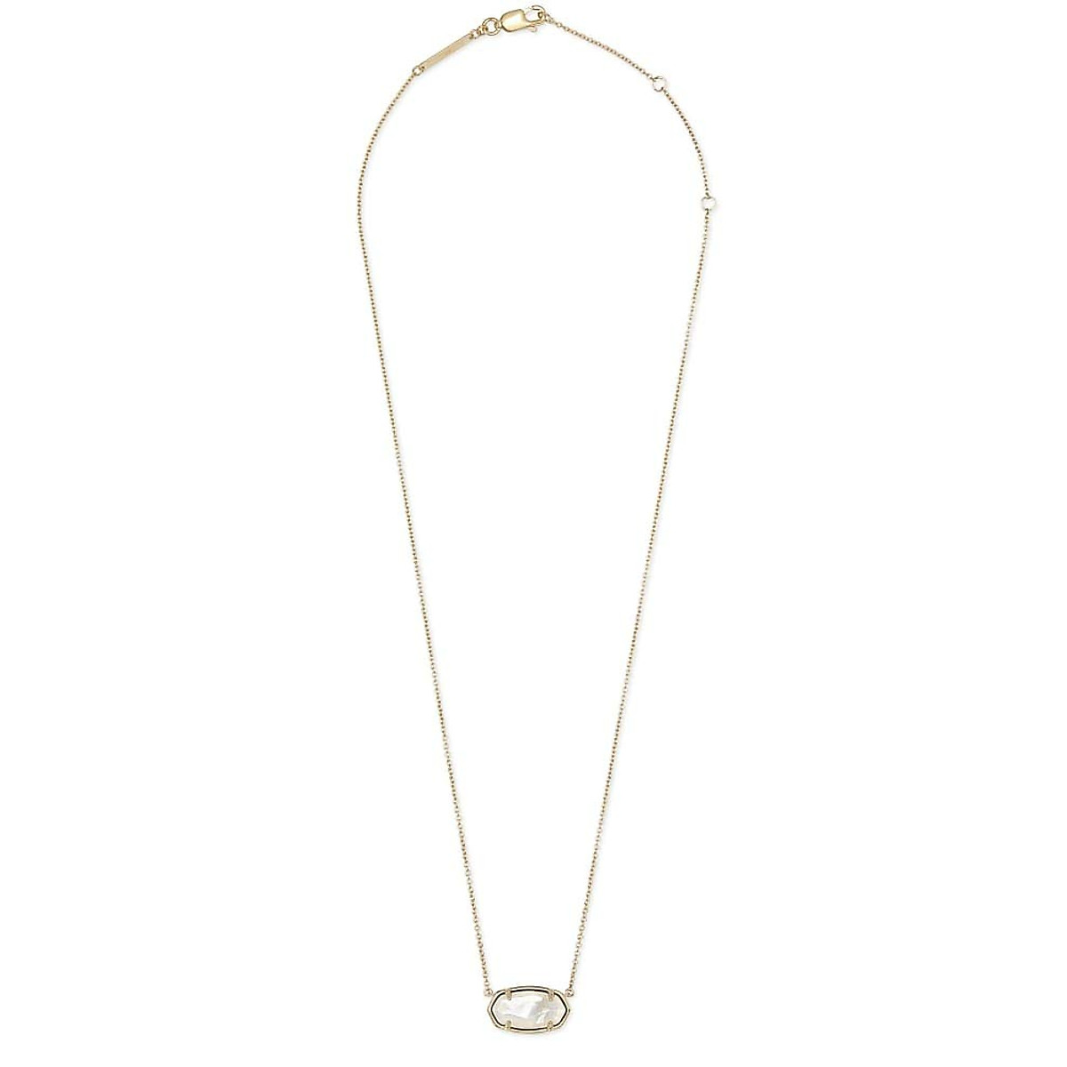 Kendra Scott Elisa Pendant Necklace in 18K Gold Vermeil, Ivory Mother of Pearl Gem, Fine Jewelry for Women