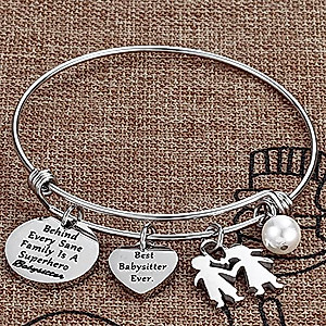 Kivosliviz Babysitter Gifts Bracelet for Women Female Best Babysitter Gift Ideas for Nanny or Caregiver Bracelets Jewelry Babysitters Bracelet