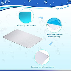 FIPASEN Rabbit Cooling Pad, 11.8x7.9 in Hamster Cooling Mat Pet Cool Plate for Rabbit Bunny Hamster Guinea Pig & Other Small Pets Stay Cool This Summer - Bite Resistance Pet Cooling Pad Ice Bed