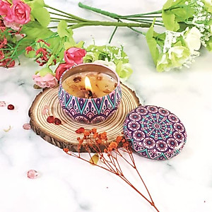 Scented Candles Gift Set, Aromatherapy Candles for Home, Portable Hotel Candles, Natural Soy Wax Tin Jar Candles for Yoga, Bath, 2.5 Oz Long Lasting Time Home Scented Candles Gift for Women 2 Pack