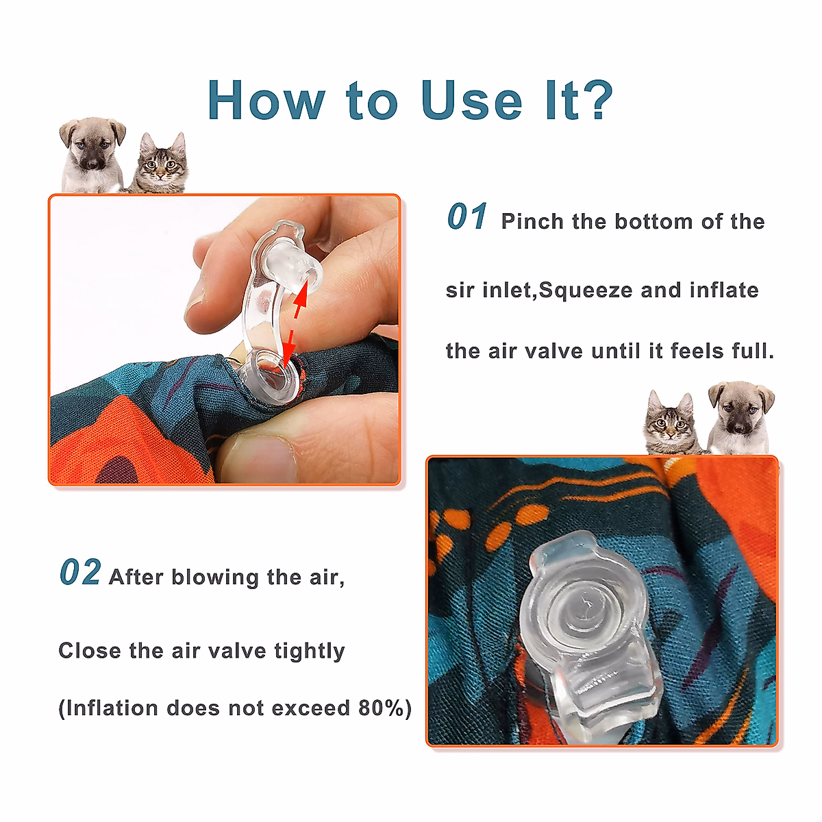 Purrrfect Life Protective Inflatable Collar for Dogs and Cats - Soft Pet Recovery Collar Does Not Block Vision, Prevents Pets from Touching Stitches, Wounds and Rashes (Floral, S)