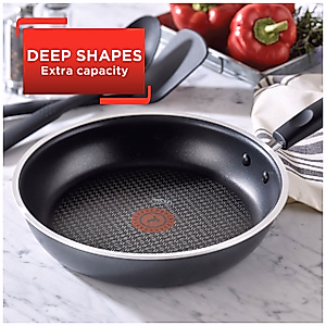 T-fal Signature Nonstick Fry Pan 8.5 Inch Oven Safe 350F Cookware, Pots and Pans, Dishwasher Safe Black