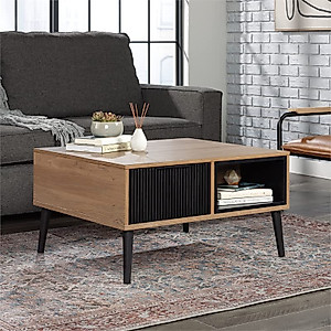 Sauder Ambleside Engineered Wood/Metal Lift-Top Coffee Table in Serene Walnut