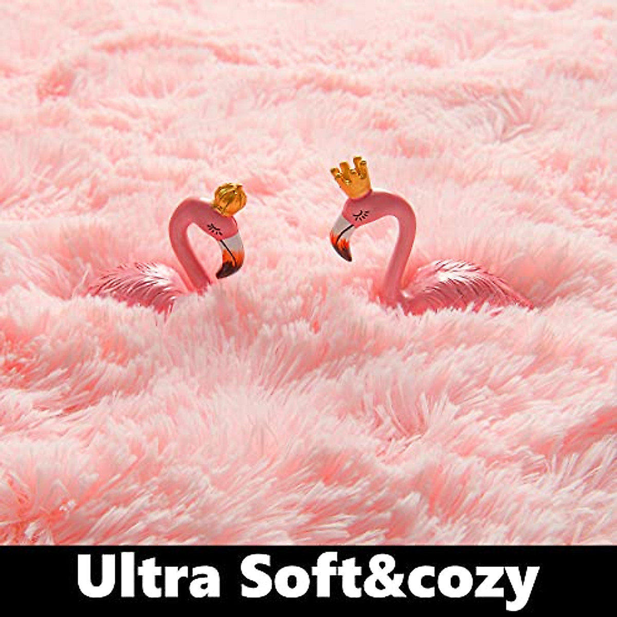 EVOIONOS Pink Hexagon Rug for Princess Tent , Fluffy Area Rug for Kids Room , 4.6X4 FT , for Girls Tent , Furry Soft Nursery Rug , Fuzzy Plush Carpet for Teen Girls Bedroom