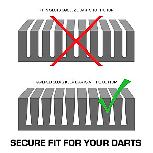 USA Gear Hard Shell Darts Case - Darts Holder for 8 Darts and Accessories, Tips, Axles and Steering Wheels - Compatible with Soft Tip and Steel Tip Darts (Black)