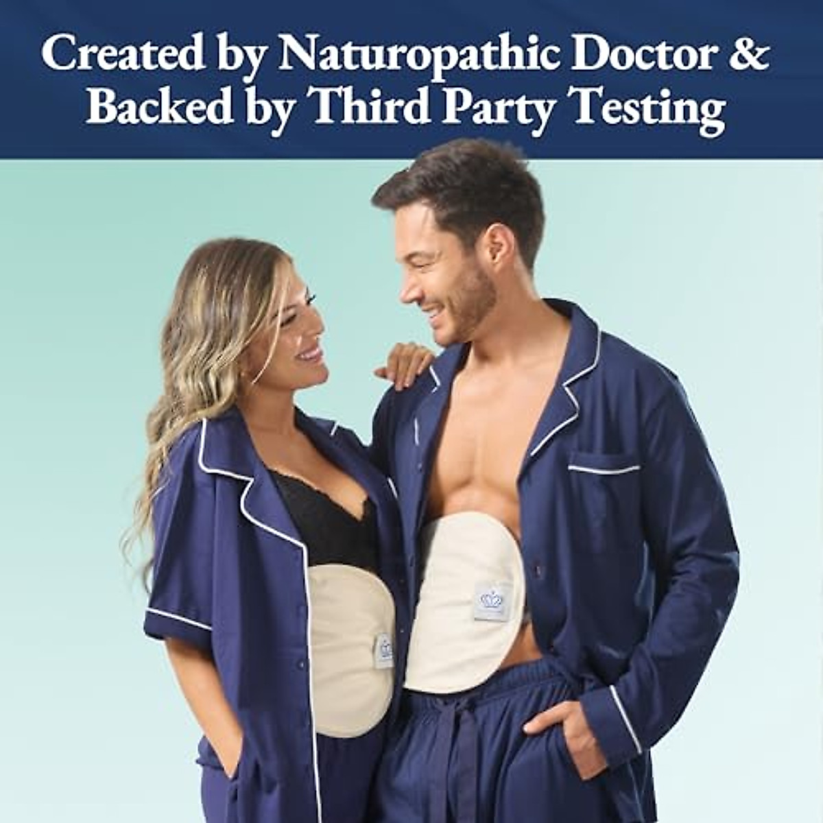 QUEEN OF THE THRONES Original Castor Oil Pack (Compress) - Heatless, Less-Mess, Reusable - Organic Cotton Flannel, Comfort Fit, Soft Straps & Naturopathic Doctor Designed (Castor Oil Sold Separately)