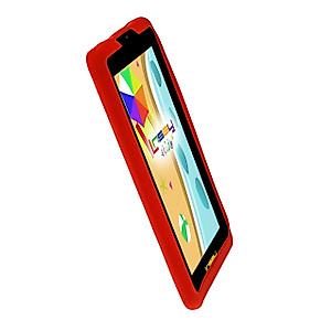 LINSAY 7" Kids Funny Tablet HD Screen Quad Core Bundle with Red Kids Defender Case Ultra-Protection - Camera Newest Android Operation System Thousands of Free Kids Applications. Google Certified