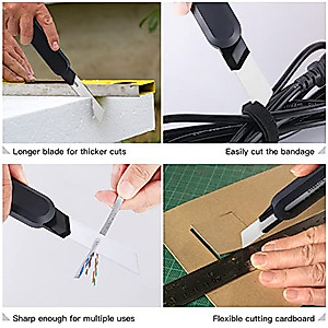 Steelite Ceramic Utility Knife Finger safe Cutter Ceramic Unboxing Kinfe Extra Ceramic Blade refill Safety Retractable Cutter Ceramic 18mm Blade Extra